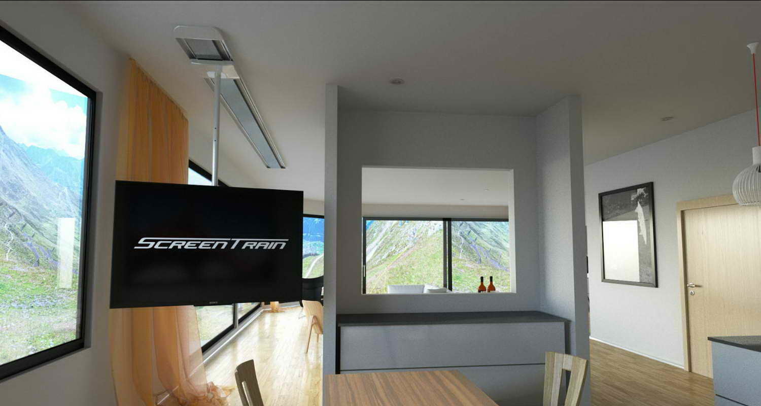 ScreenTrain® | Simply move your TV with innovative ceiling holder