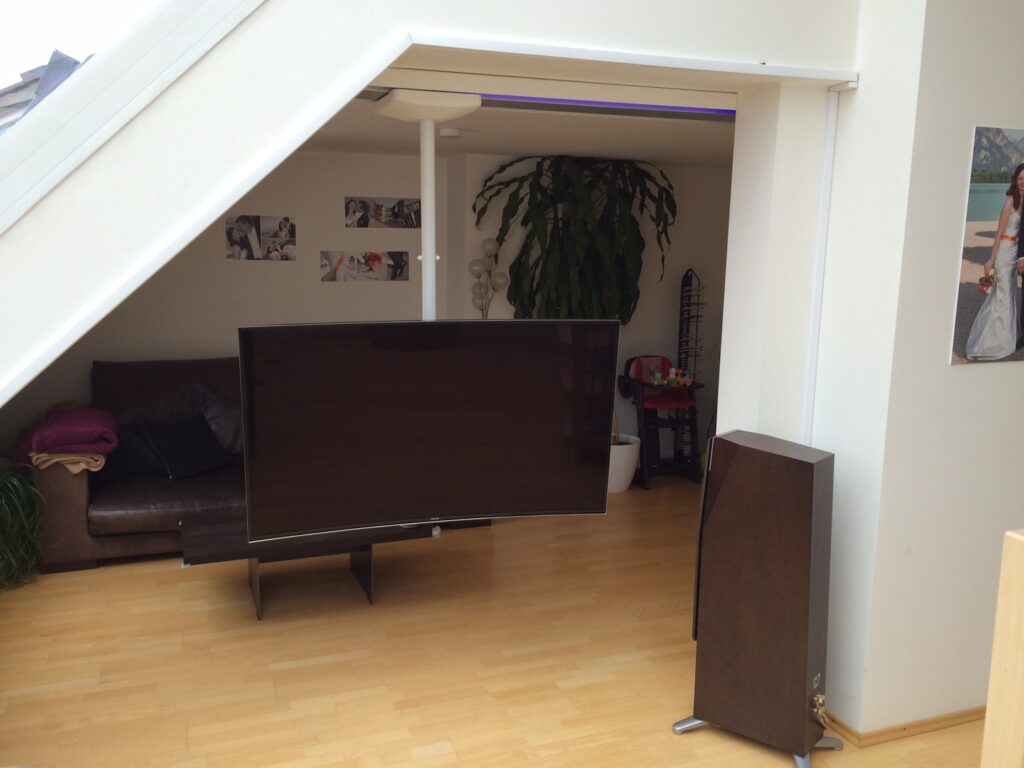 Gallery | ScreenTrain® | Mobile TV ceiling mount